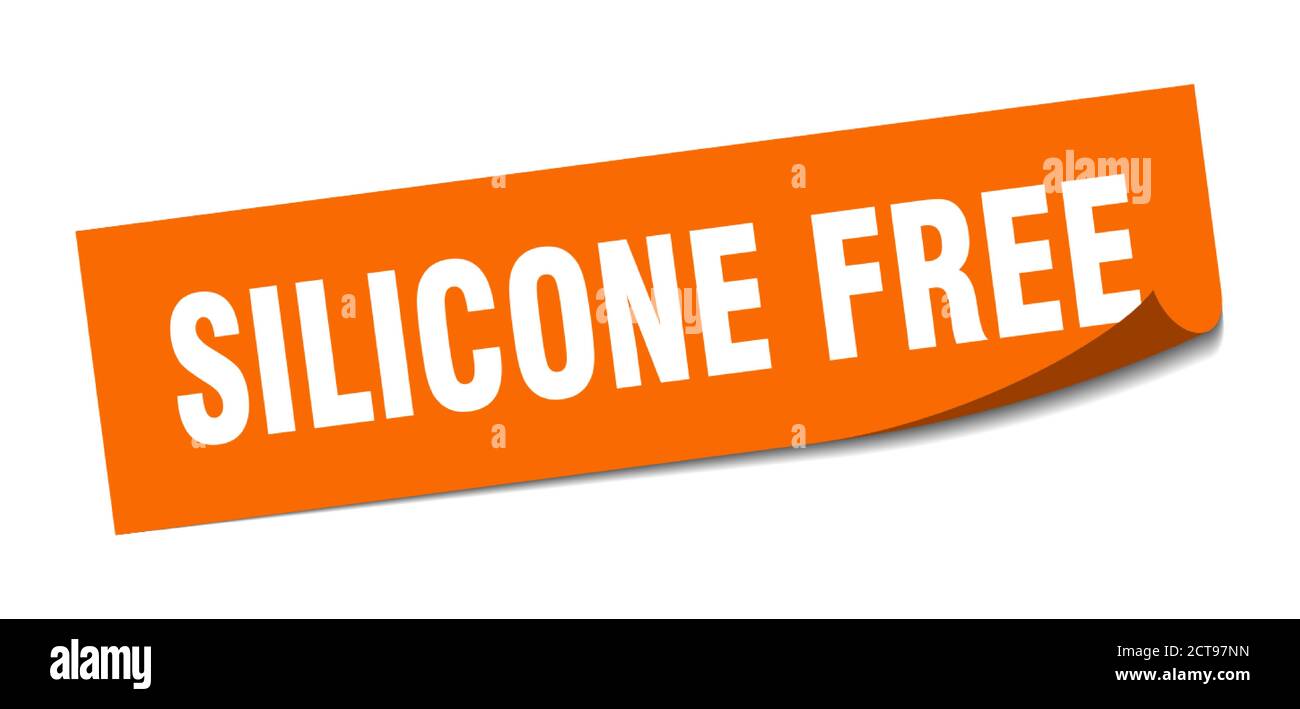 silicone free sticker. square isolated peeler sign. label Stock Vector ...