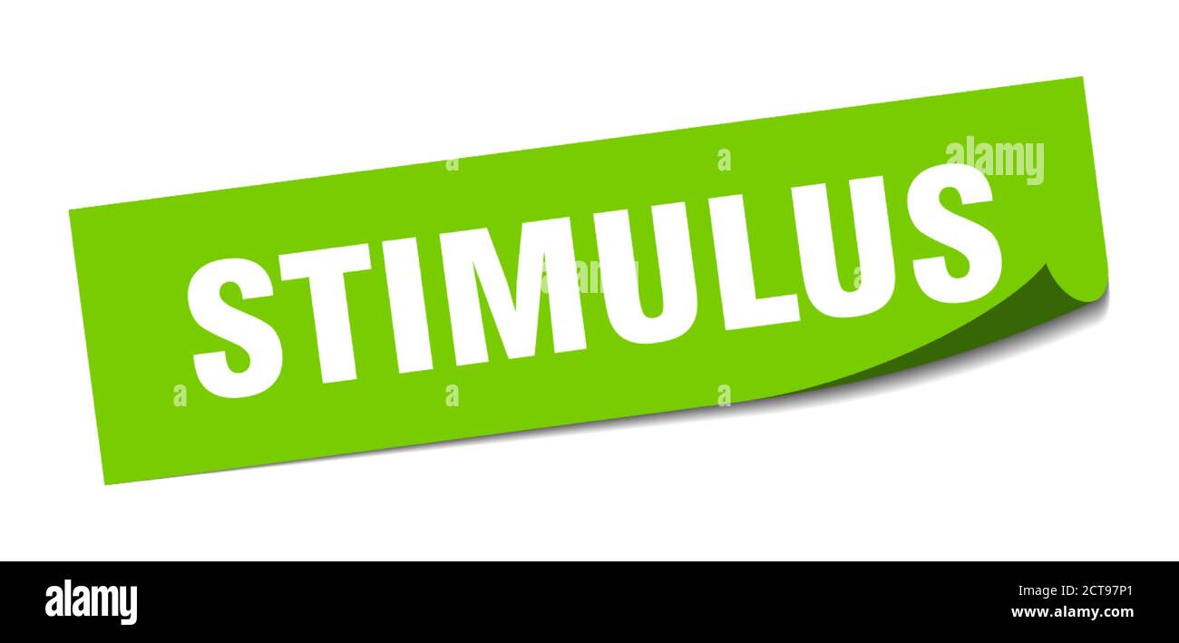 stimulus sticker. square isolated peeler sign. label Stock Vector Image ...
