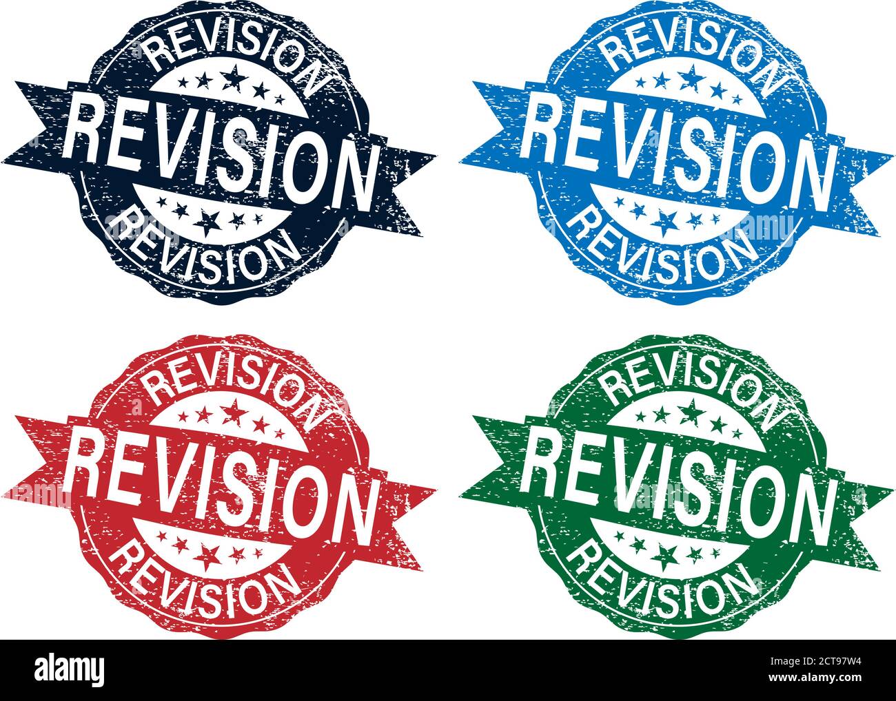 Revision sign or stamp set on white background, vector illustration ...