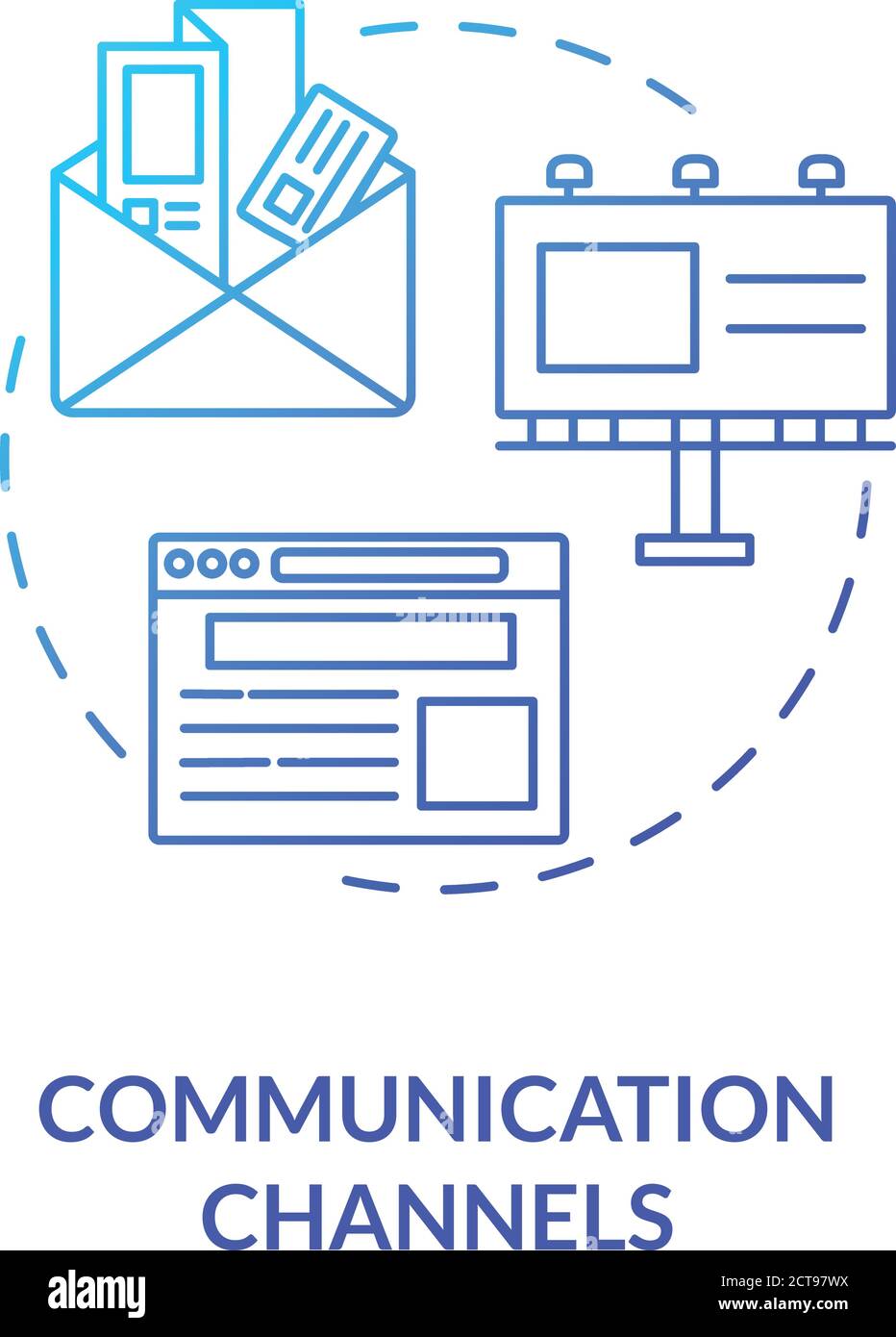 Communication channels concept icon Stock Vector Image & Art - Alamy