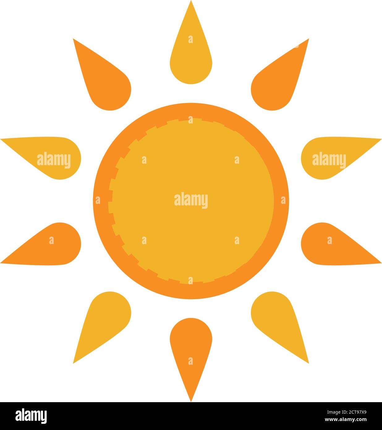 sun summer weather icon flat style vector illustration Stock Vector ...