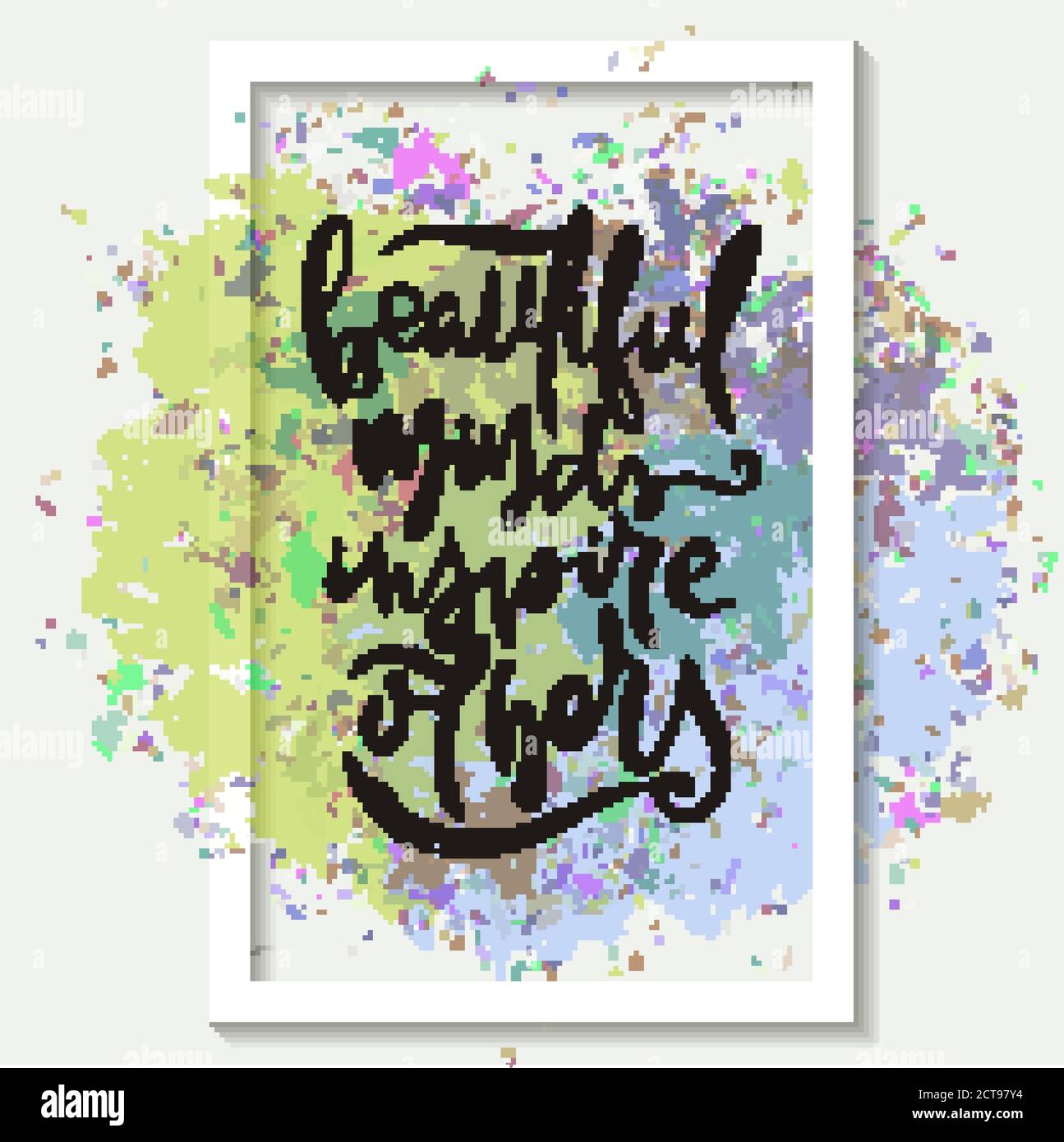 Beautiful Minds Inspire Others. Vector motivational phrase. Hand drawn ...