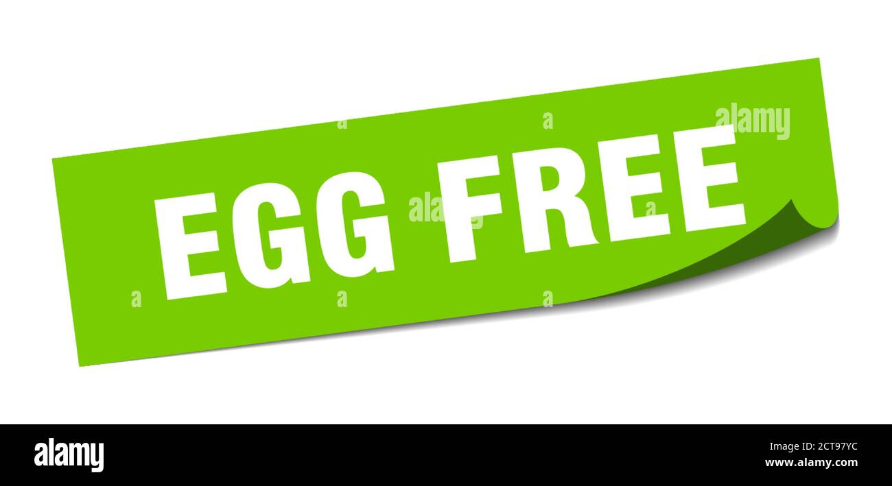 egg free sticker. square isolated peeler sign. label Stock Vector Image ...