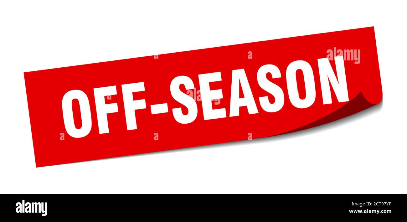Off season sticker square hi-res stock photography and images - Alamy