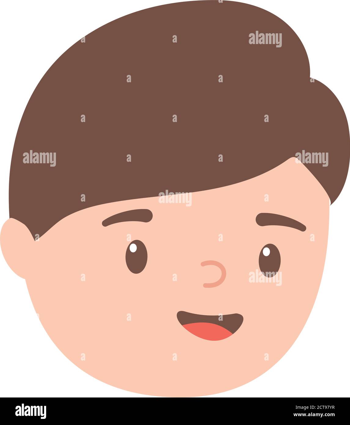 boy face character isolated design white background vector illustration ...