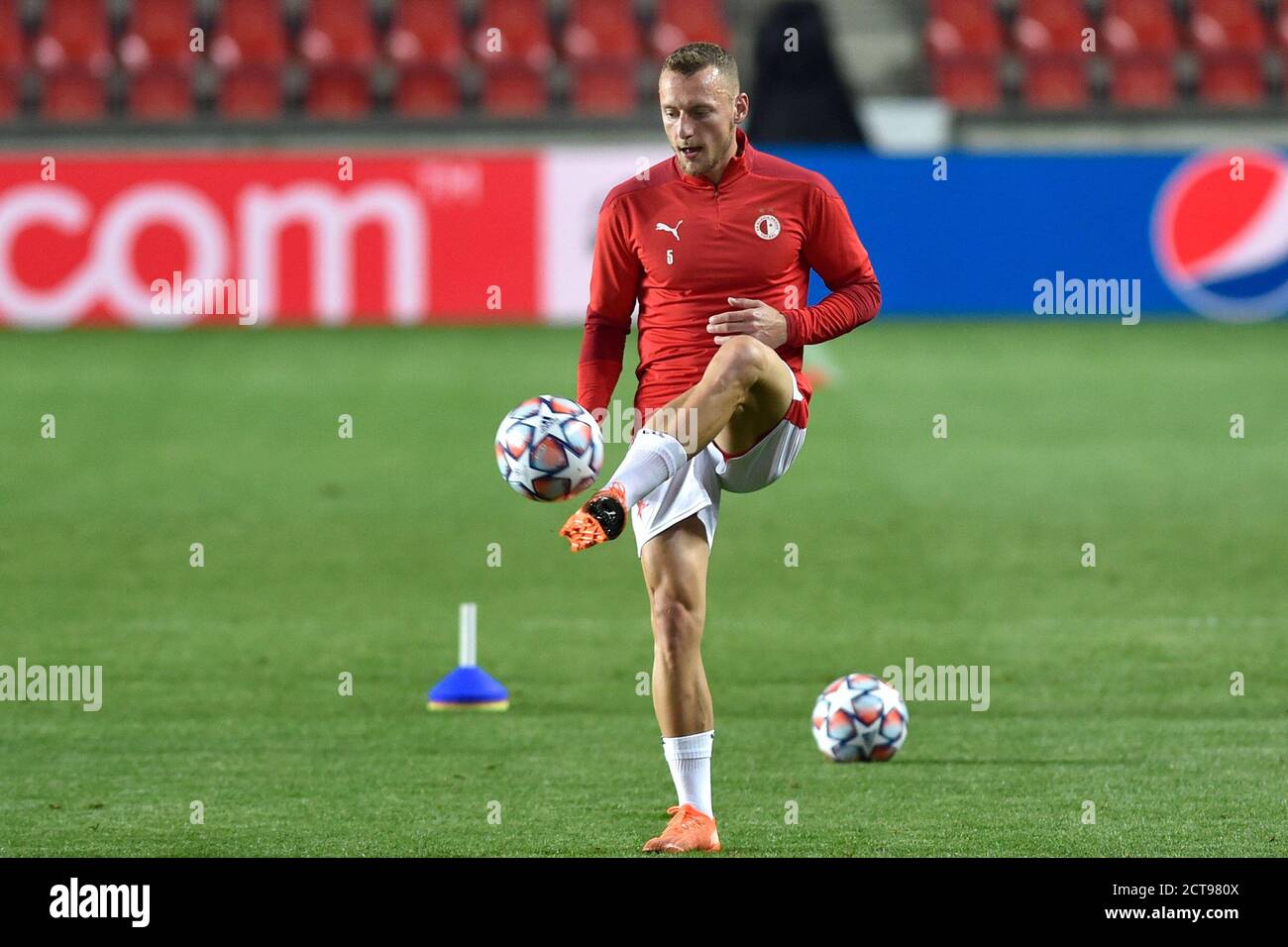 Training session of SK Slavia Prague team prior to the UEFA Champions ...