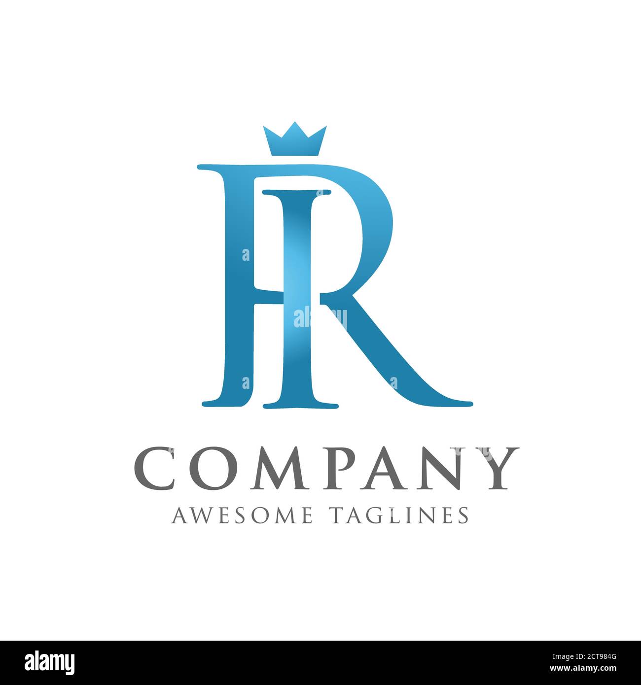 creative initial connected letters ri or ir logo monogram style Stock ...