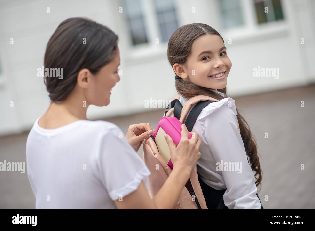 Her daughters school hi-res stock photography and images - Alamy