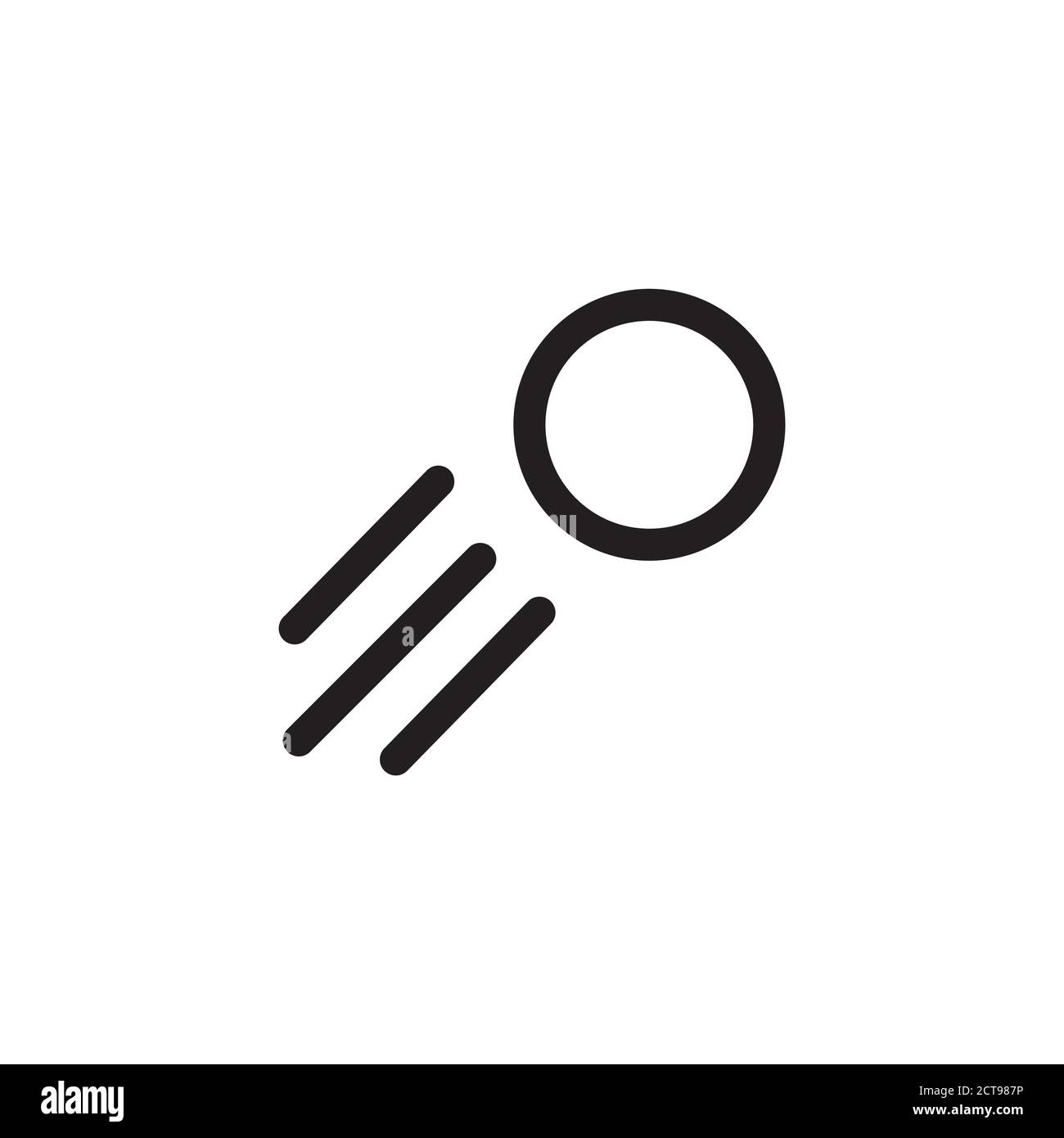 Flying ball icon. Stock vector illustration isolated on white ...