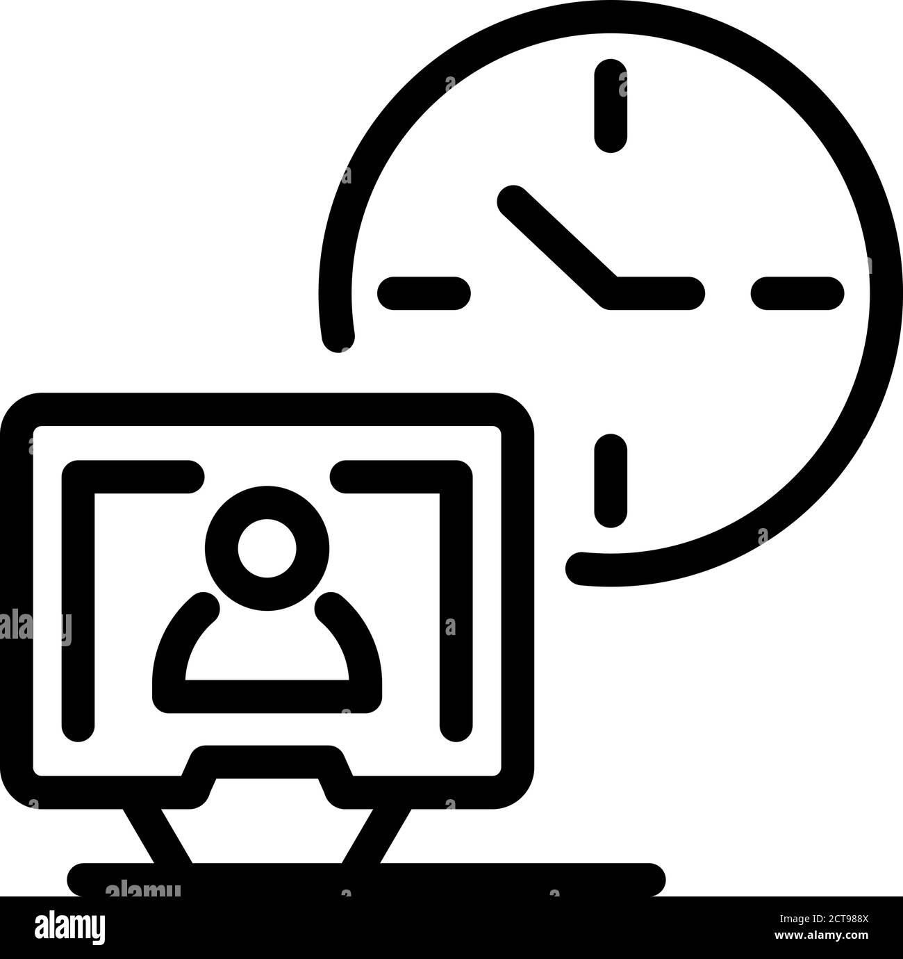 Conference online meeting icon, outline style Stock Vector Image & Art ...