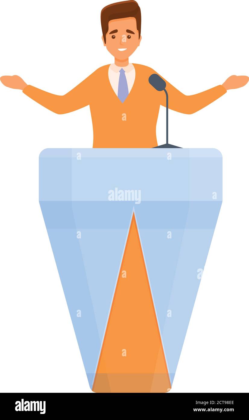 Election vote agitation speaker icon. Cartoon of election vote ...