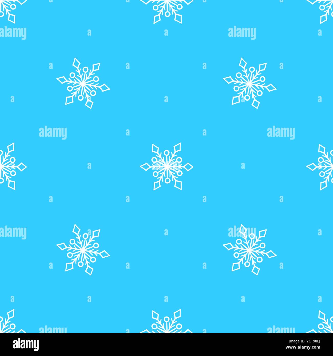 Seamless pattern with winter snowflakes. Hand drawn snow texture ...