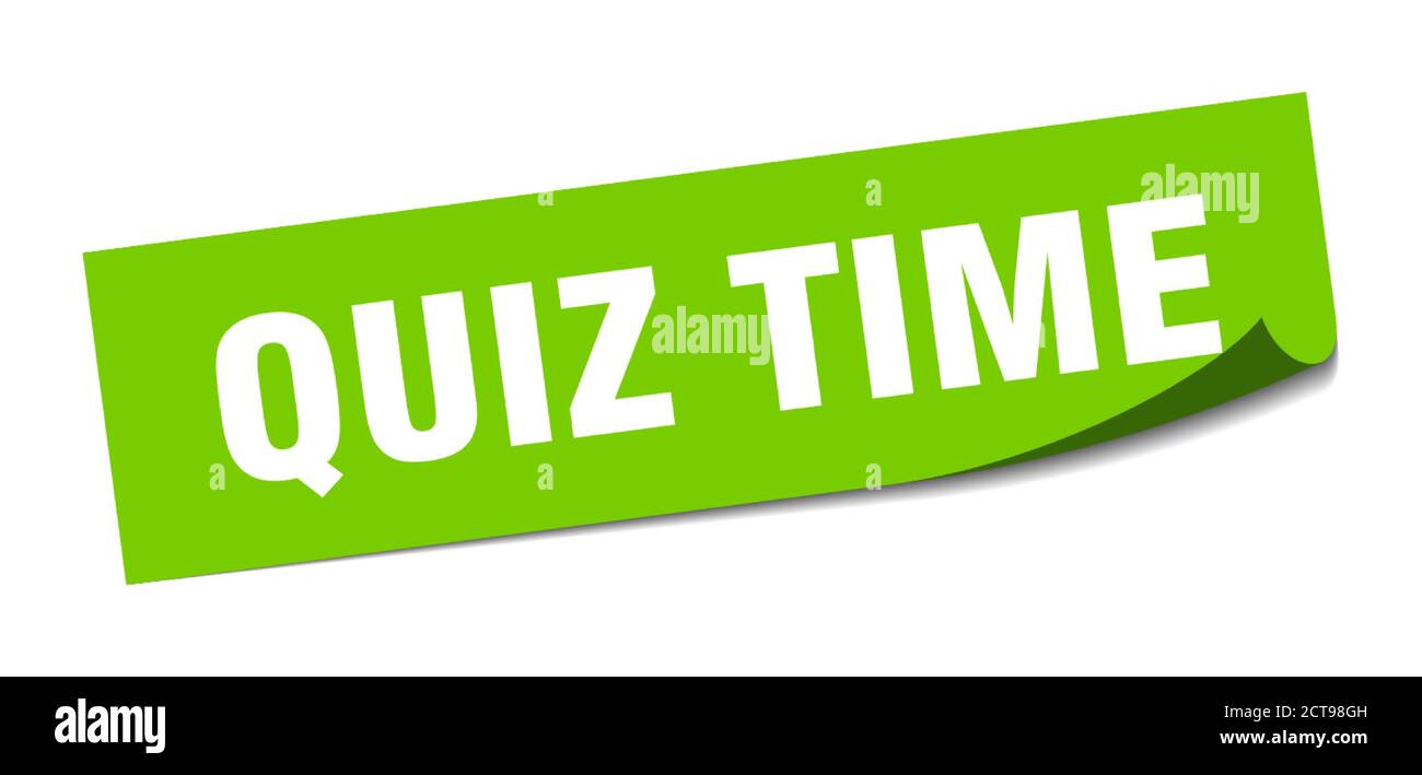 quiz time sticker. square isolated peeler sign. label Stock Vector ...