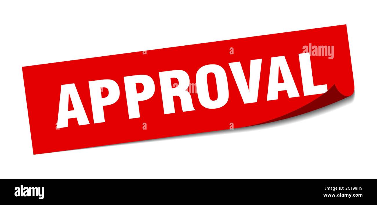 approval sticker. square isolated peeler sign. label Stock Vector Image ...