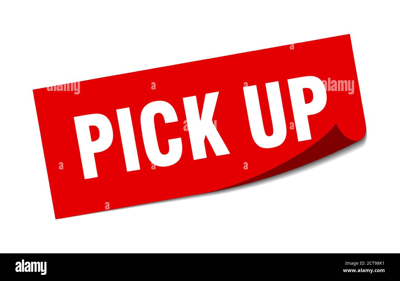 Pick up sticker sign Stock Vector Images - Alamy