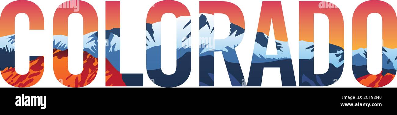 Colorado sunset view Stock Vector Images - Alamy