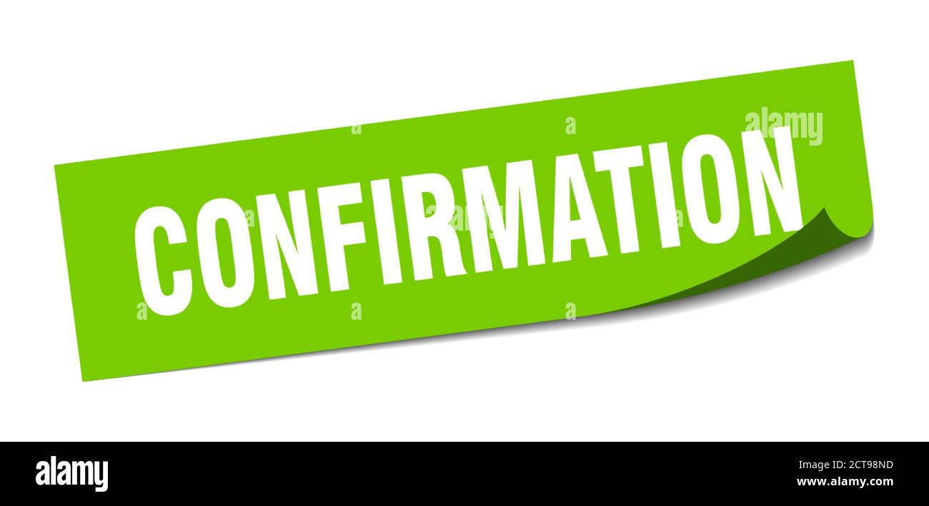 confirmation sticker. square isolated peeler sign. label Stock Vector ...