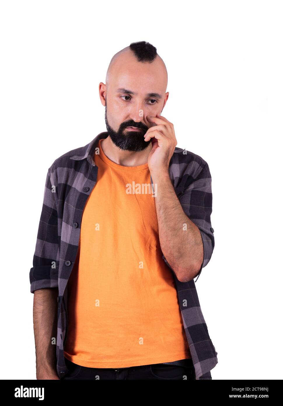 Depressed young hispanic man grieving and suffering Stock Photo - Alamy