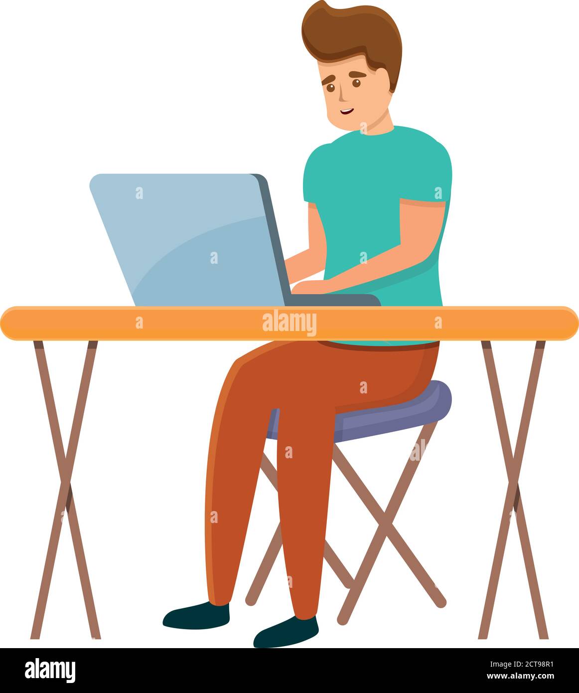 Computer home work icon. Cartoon of computer home work vector icon for ...