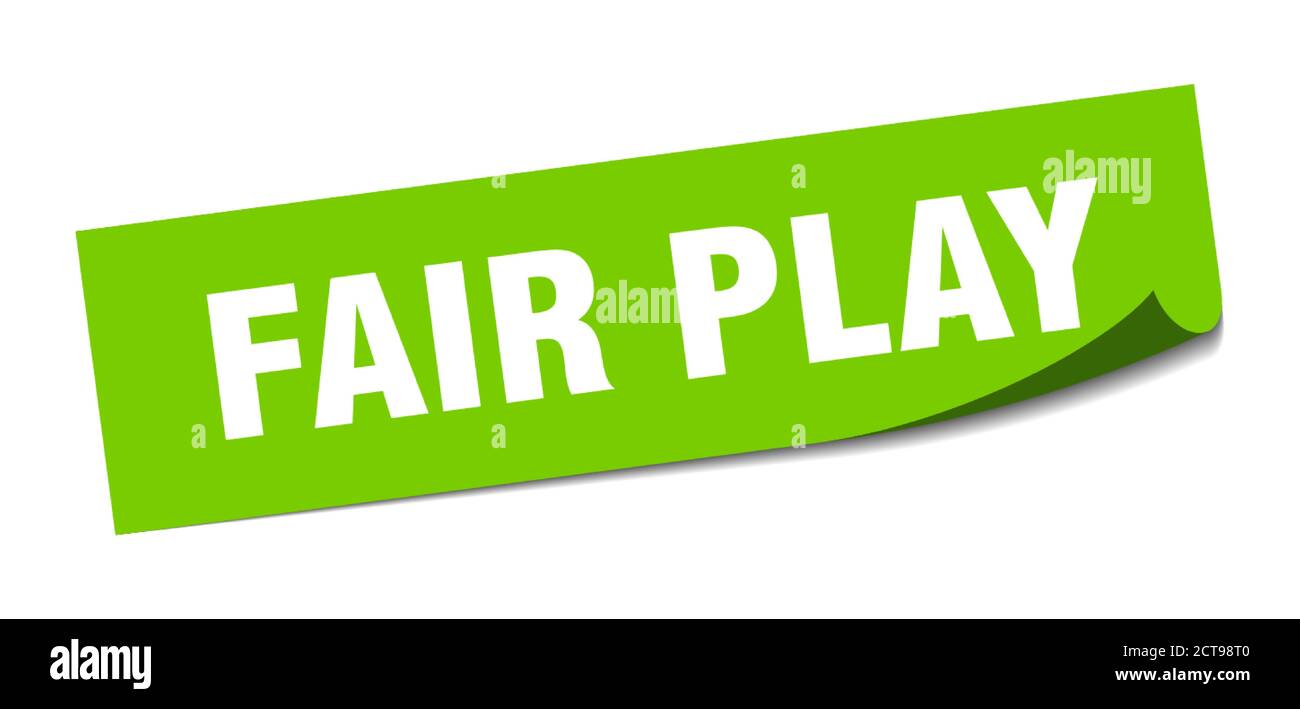 fair play sticker. square isolated peeler sign. label Stock Vector ...