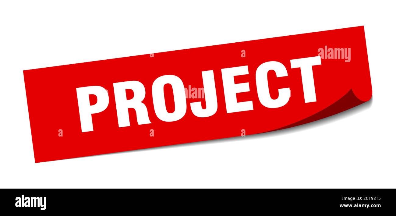 project sticker. square isolated peeler sign. label Stock Vector Image ...