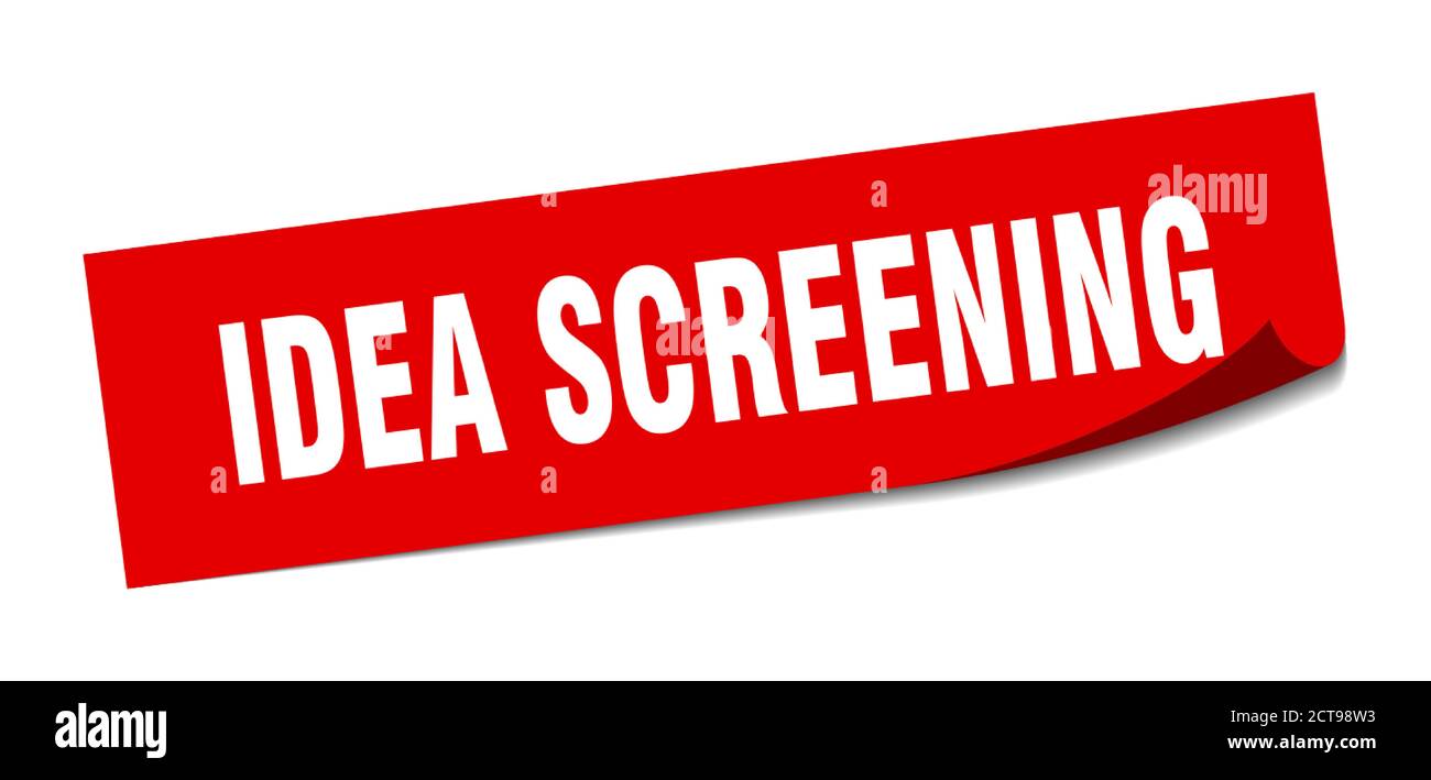 idea screening sticker. square isolated peeler sign. label Stock Vector ...