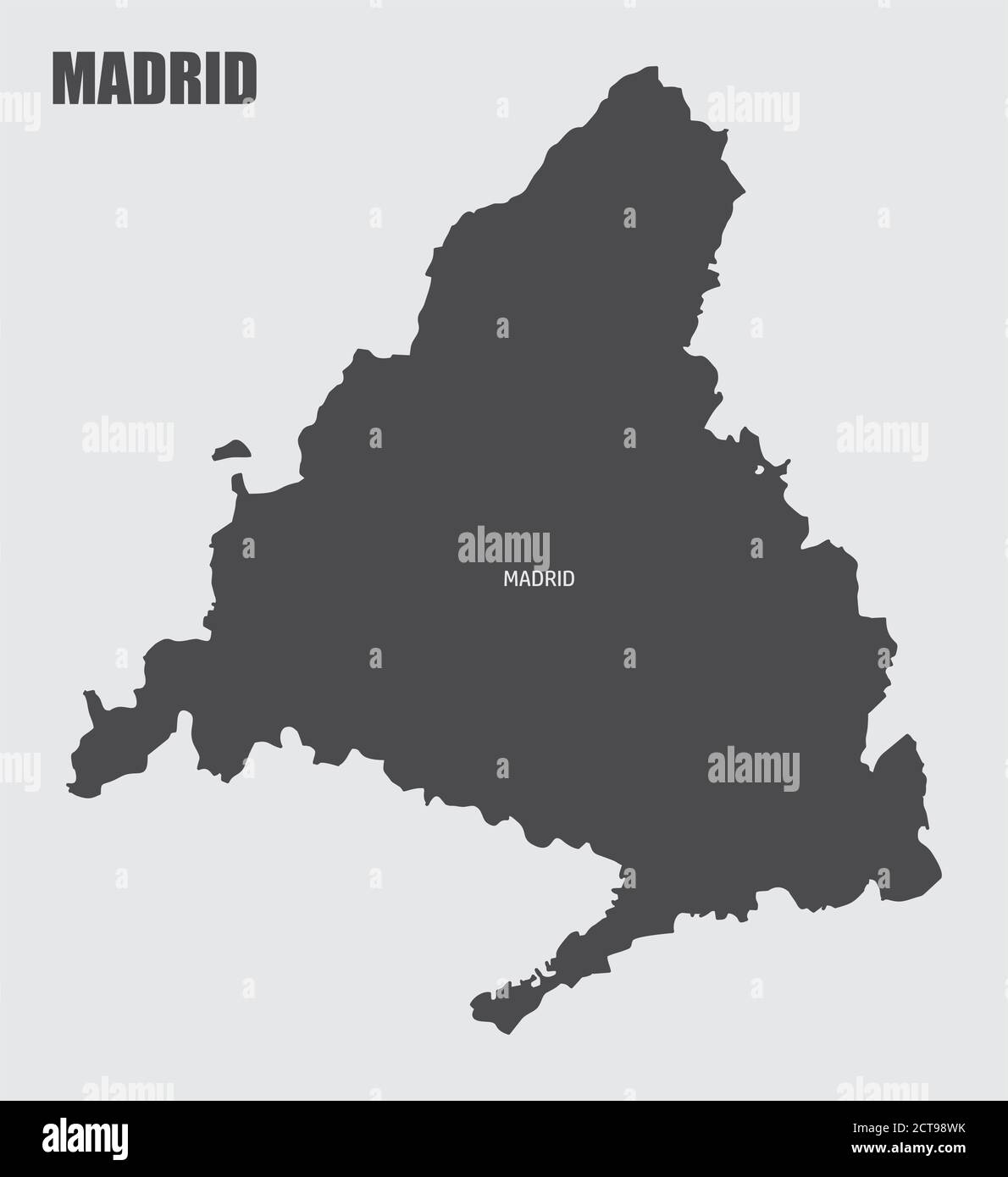 Madrid region map Stock Vector Image & Art - Alamy