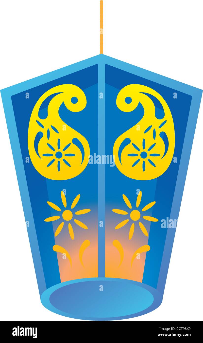 diwali lantern hanging detailed style icon design, india festival of ...