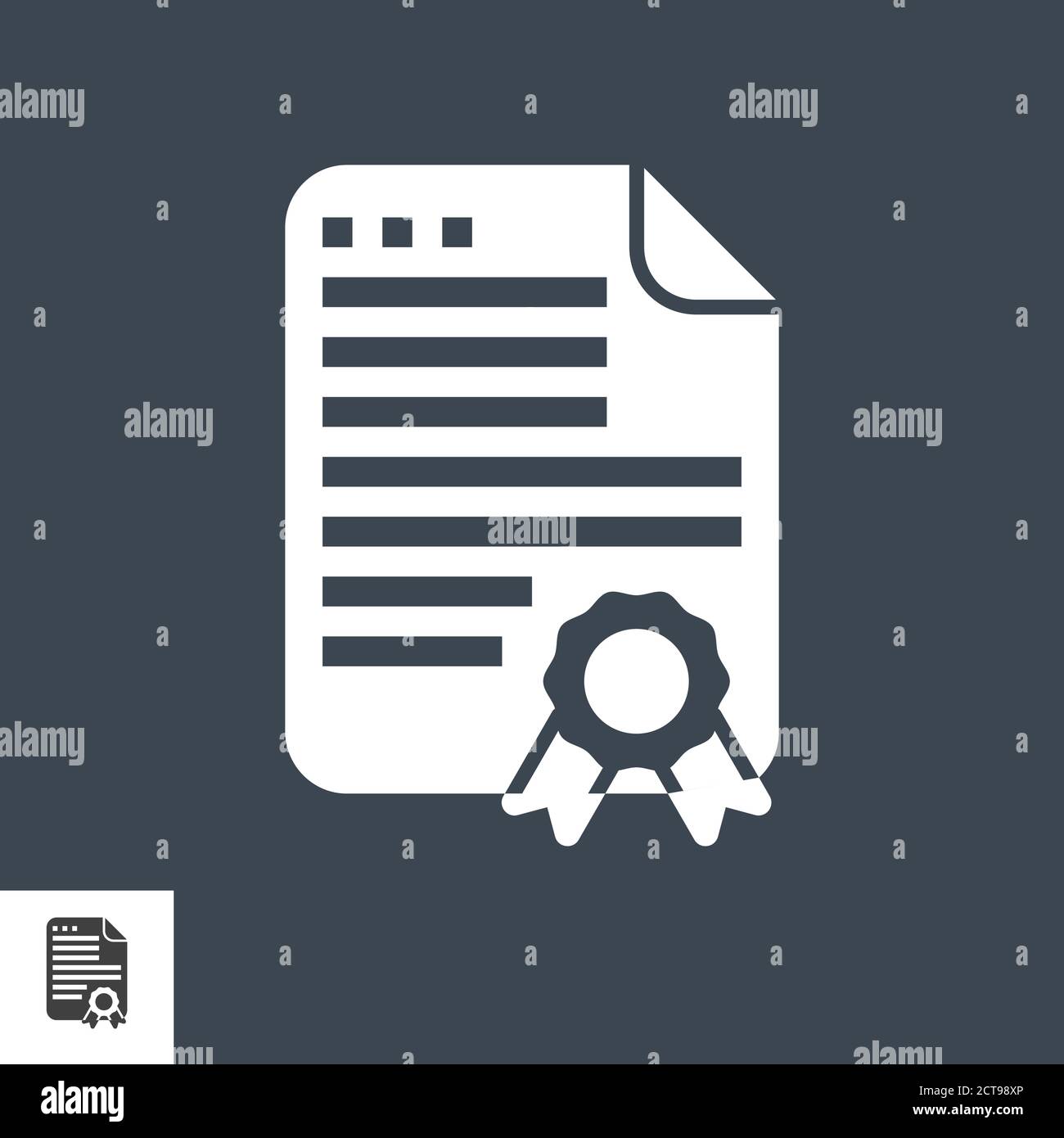 Certificate Vector Icon Stock Vector Image & Art - Alamy