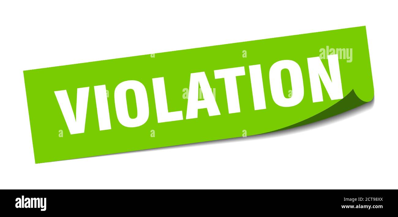 violation sticker. square isolated peeler sign. label Stock Vector ...