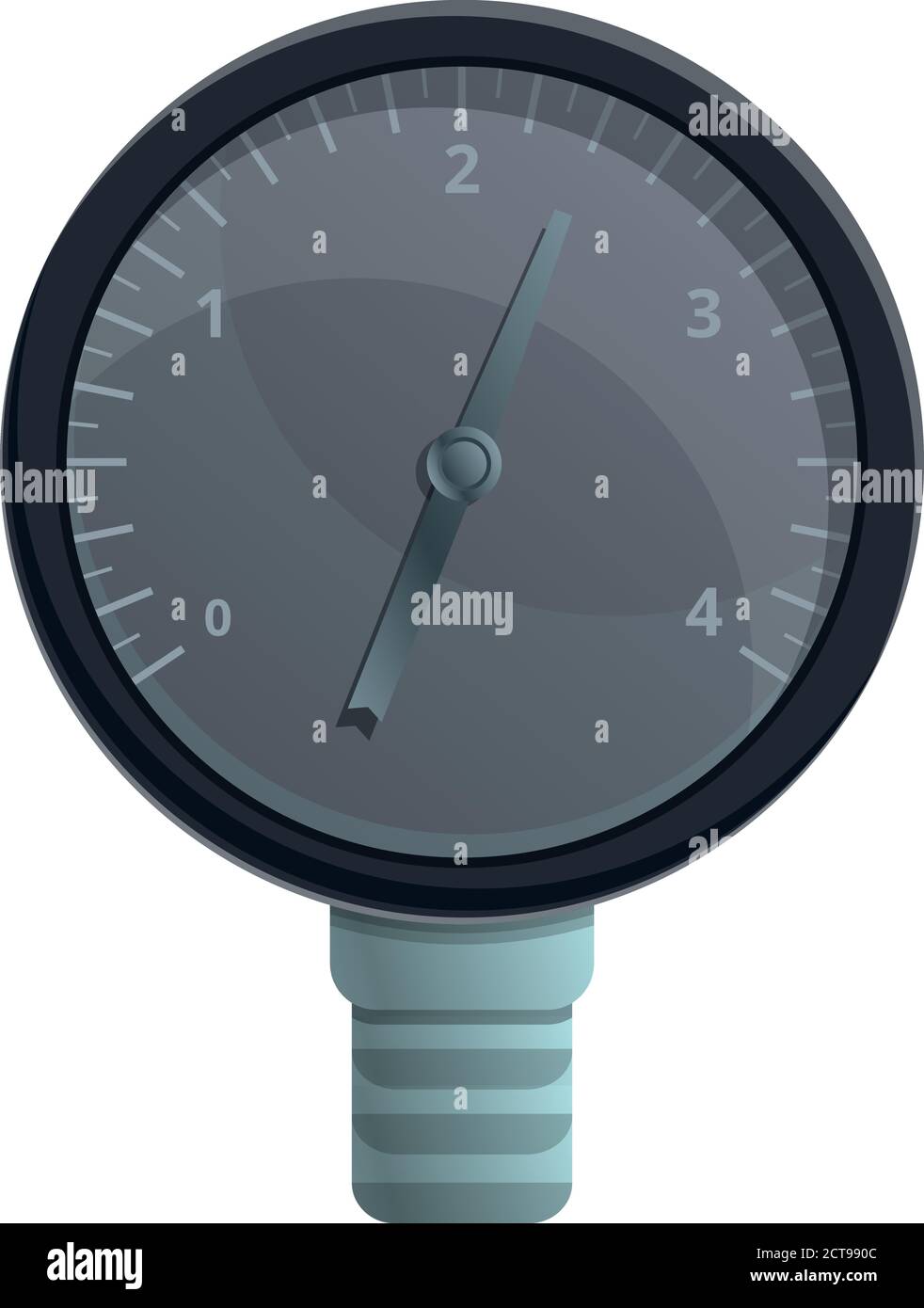 Black manometer icon. Cartoon of black manometer vector icon for web ...