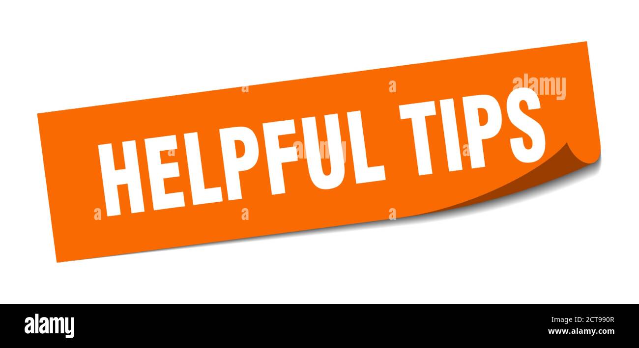 helpful tips sticker. square isolated peeler sign. label Stock Vector ...