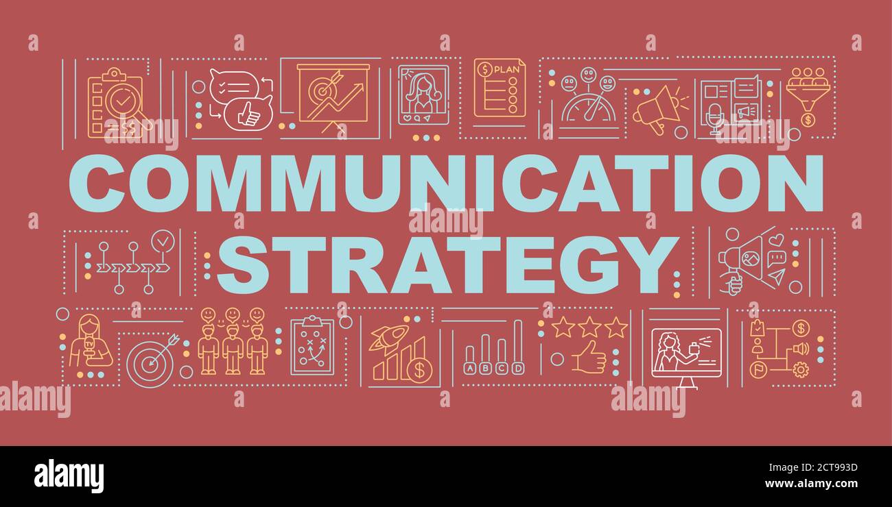 Communication strategy word concepts banner Stock Vector Image & Art ...