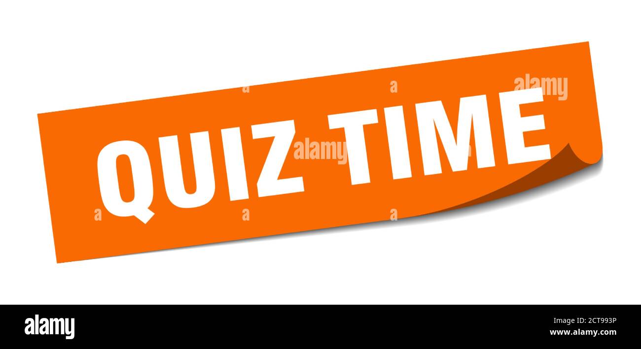 quiz time sticker. square isolated peeler sign. label Stock Vector ...
