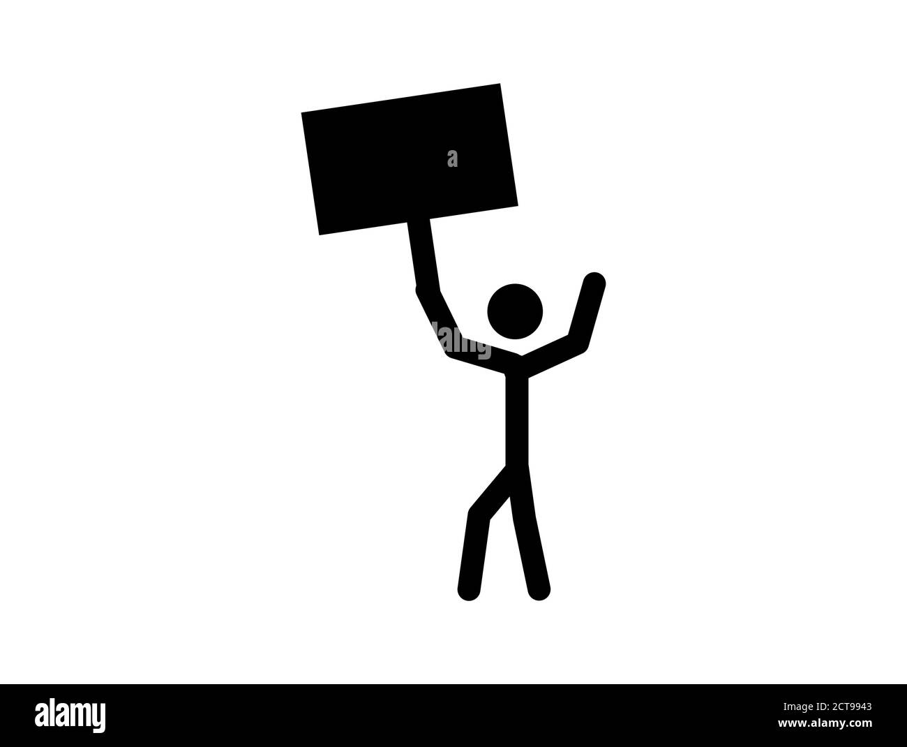 Protesting Silhouette Stock Vector Images - Alamy