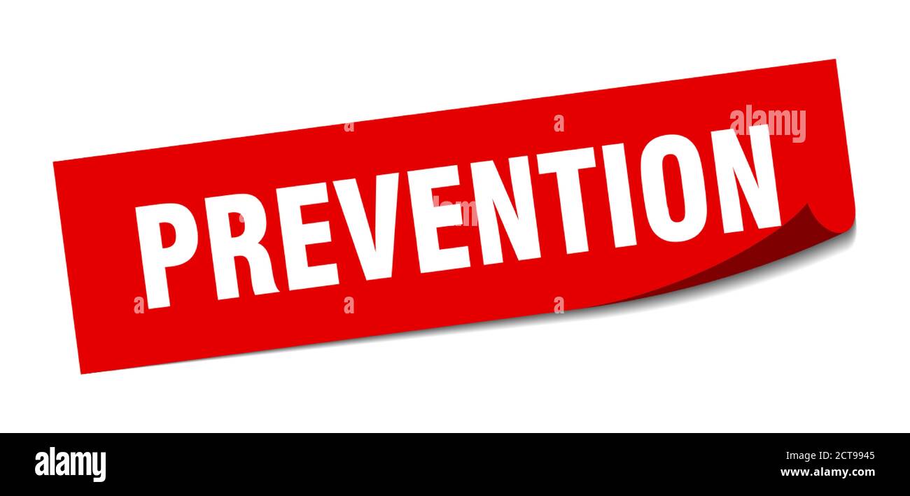prevention sticker. square isolated peeler sign. label Stock Vector ...