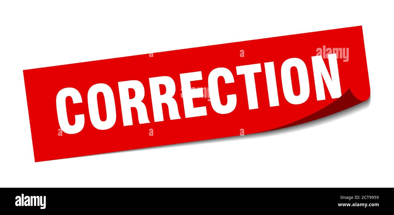 correction sticker. square isolated peeler sign. label Stock Vector ...