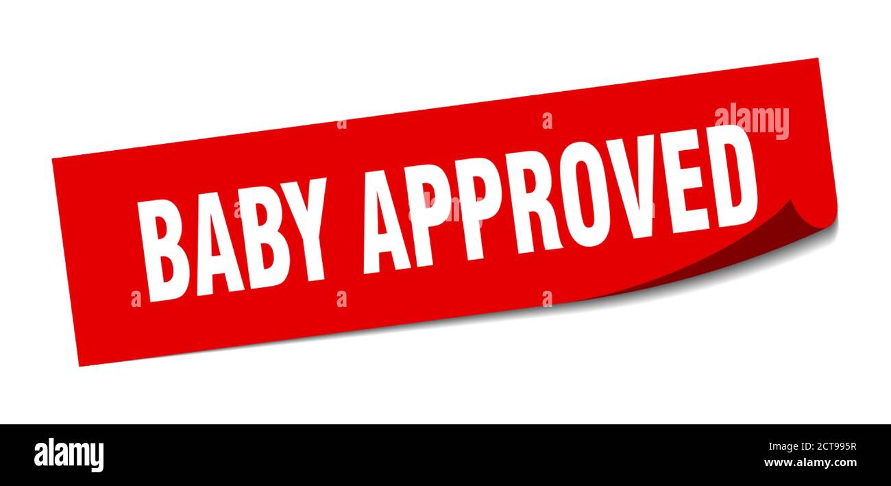 baby approved sticker. square isolated peeler sign. label Stock Vector ...