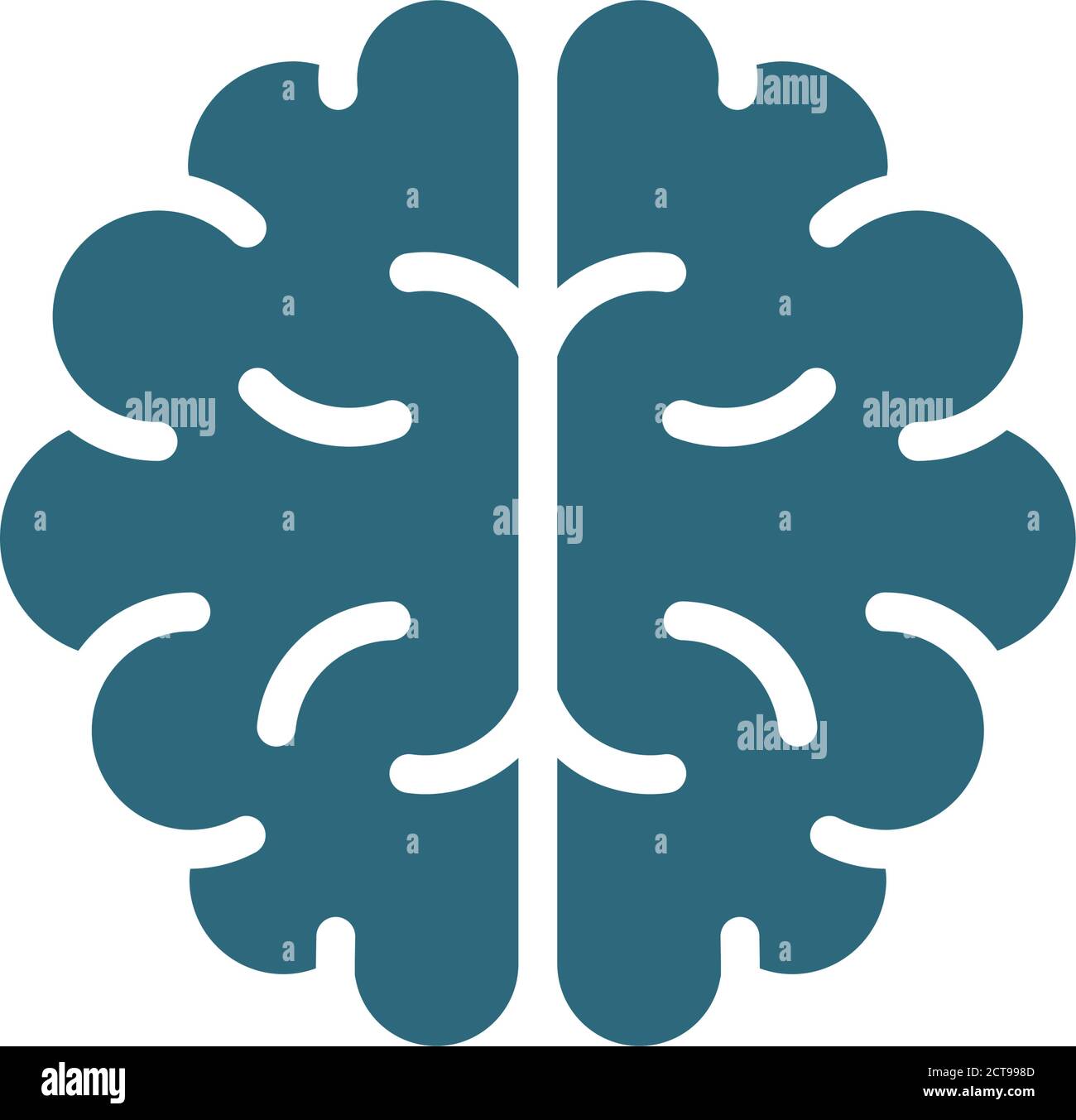 Human brain colored icon. Healthy internal organ symbol Stock Vector ...