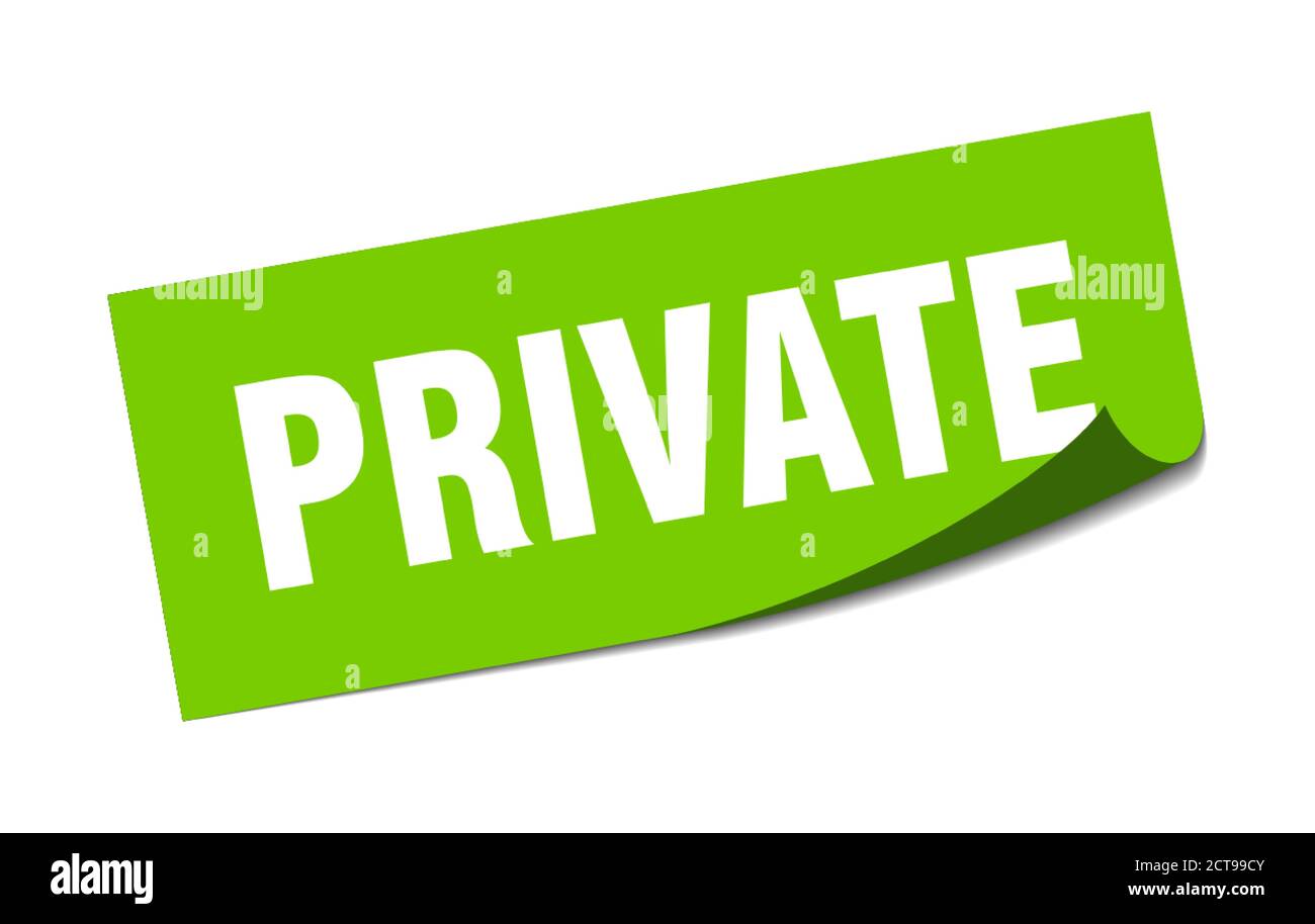 private sticker. square isolated peeler sign. label Stock Vector Image ...