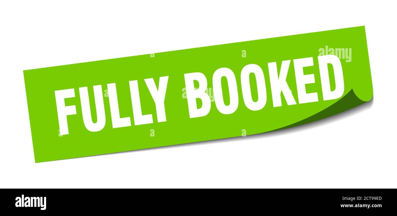 fully booked sticker. square isolated peeler sign. label Stock Vector ...