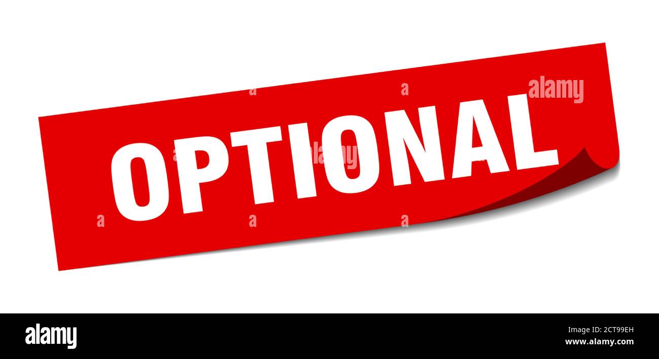 optional sticker. square isolated peeler sign. label Stock Vector Image ...