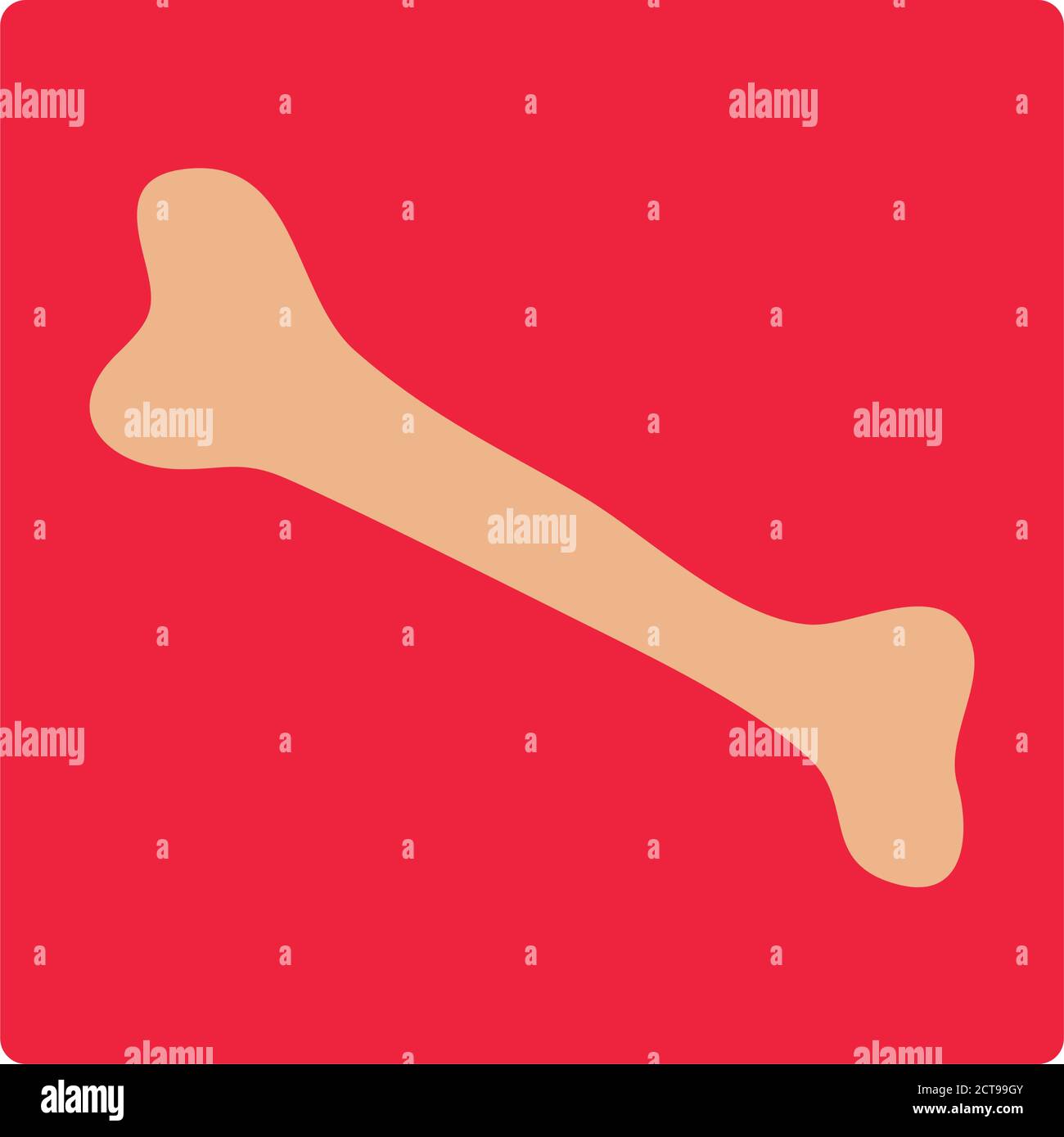 human bone body part icon block and flat vector illustration Stock ...