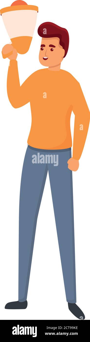 Student vote agitation icon. Cartoon of student vote agitation vector ...