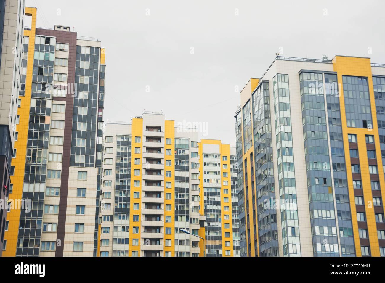 Multi-storey high residential buildings, dense urban development Stock ...