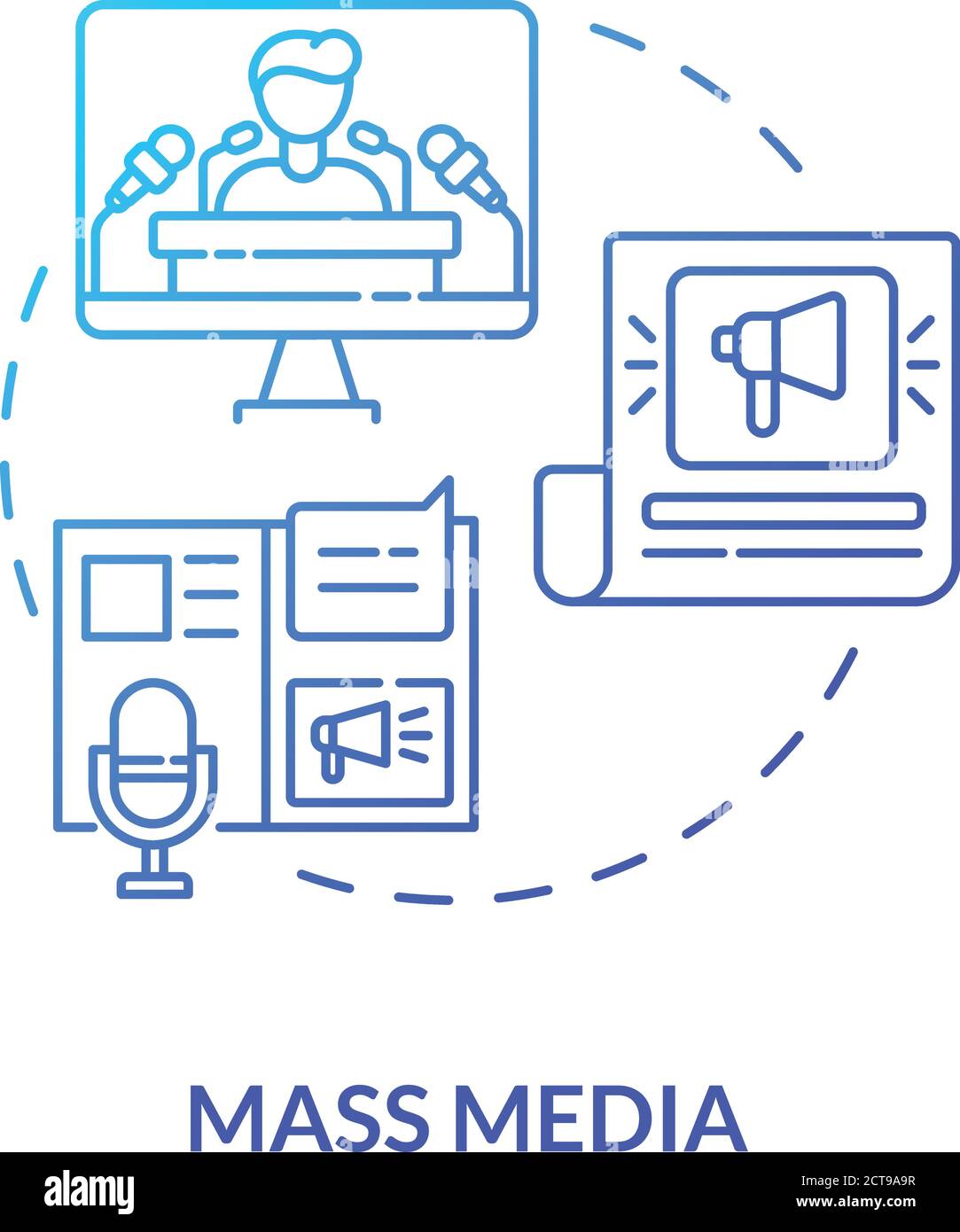 Mass media concept icon Stock Vector Image & Art - Alamy