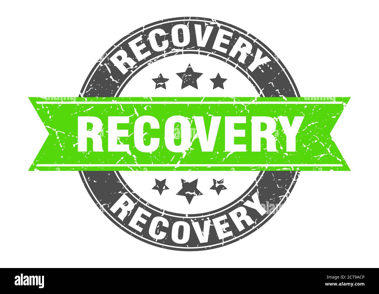 recovery round stamp with ribbon. sign. label Stock Vector Image & Art ...