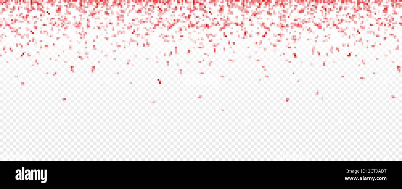 Christmas, Valentines day red confetti on transparent background ...