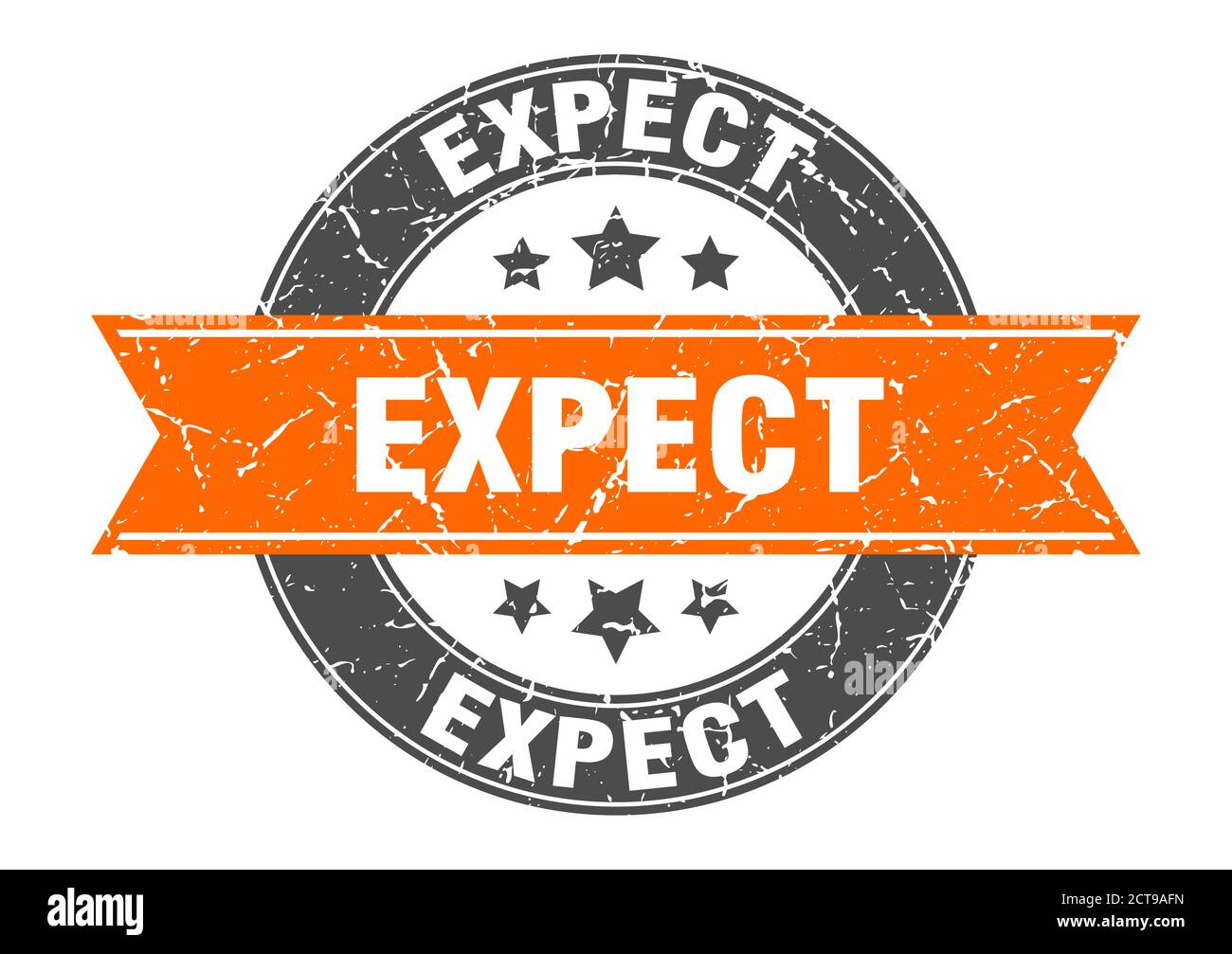 expect round stamp with ribbon. sign. label Stock Vector Image & Art ...