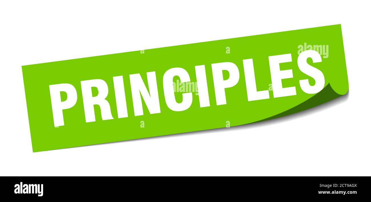 principles sticker. square isolated peeler sign. label Stock Vector ...